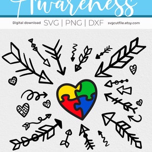 Autism Svg, Autism Awareness Svg, Rainbow Puzzle Ribbon Svg, Puzzle ...