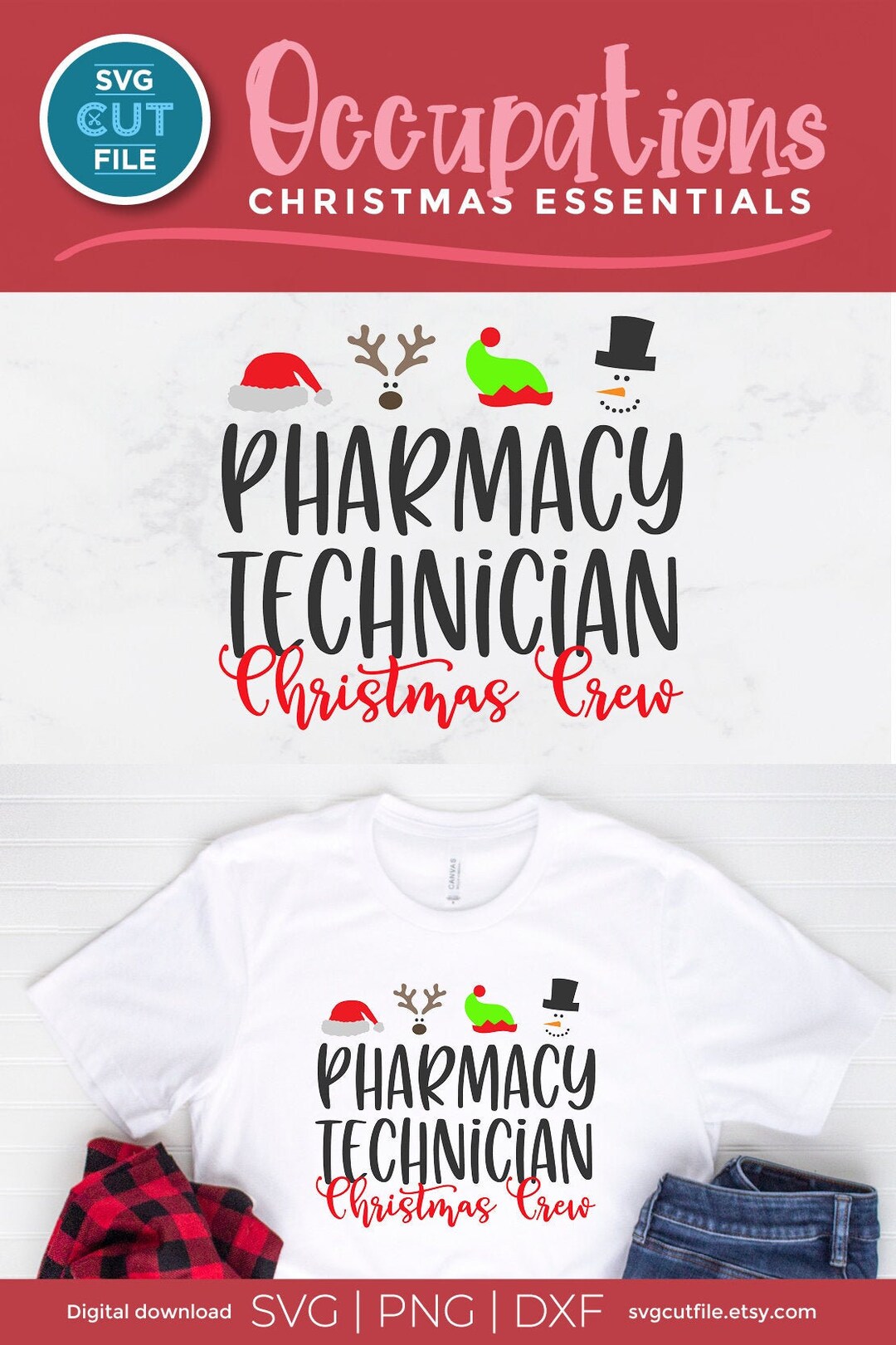 Christmas Pharmacy Tech Svg, Pharmacy Tech Christmas Crew Svg, Pharmacy ...
