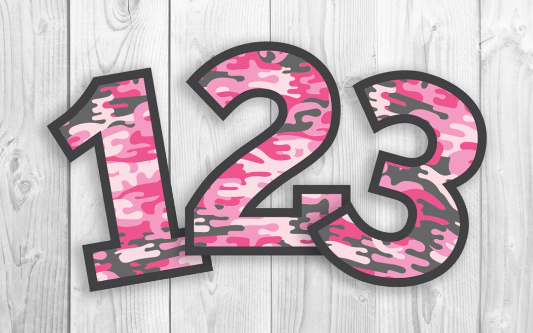 Pink Camo Numbers Svg, Camouflage Army Baby Girl, 1st Hunter Boy, First ...