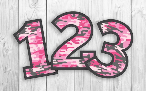 Pink Camo Numbers Svg Camouflage Army Baby Girl 1st Hunter - Etsy