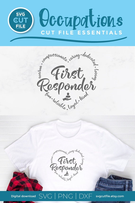 First responder svg emergency worker emergency services svg | Etsy