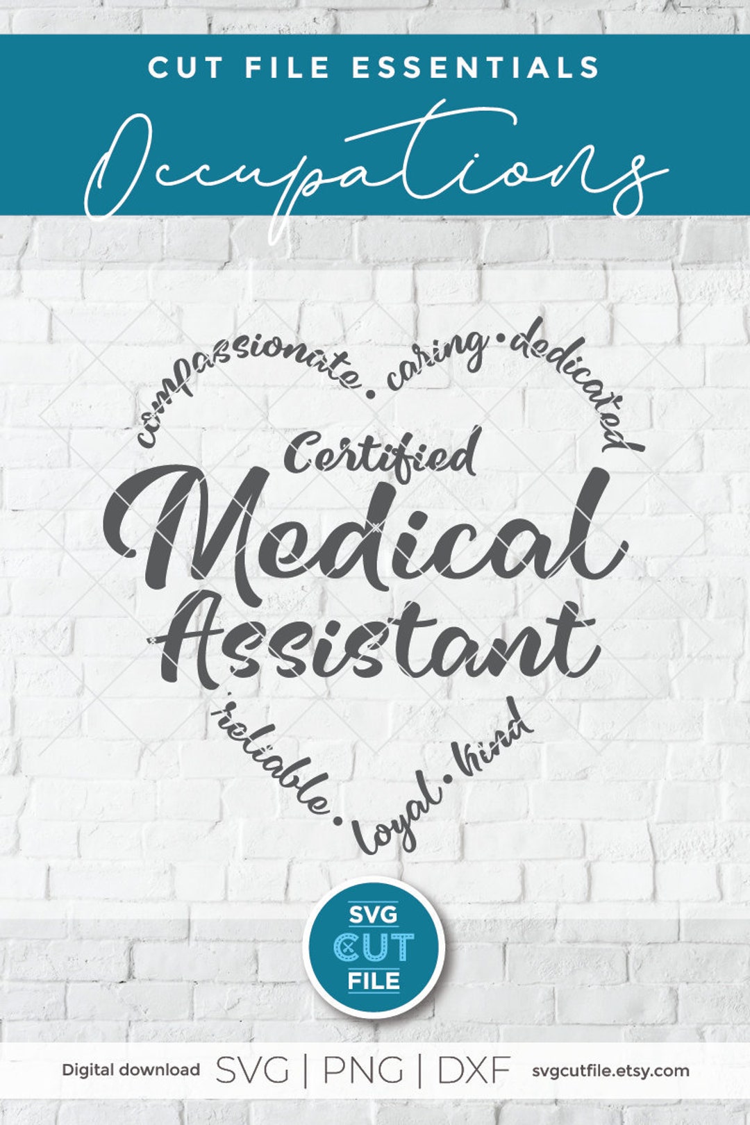 Certified Medical Assistant Svg CMA Svg Heart Svg CMA Life - Etsy