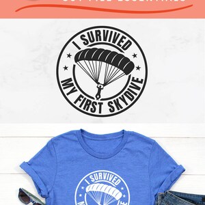 Skydiving Svg, Sky Diving, Skydive Svg, I Survived My, First Sky Dive ...