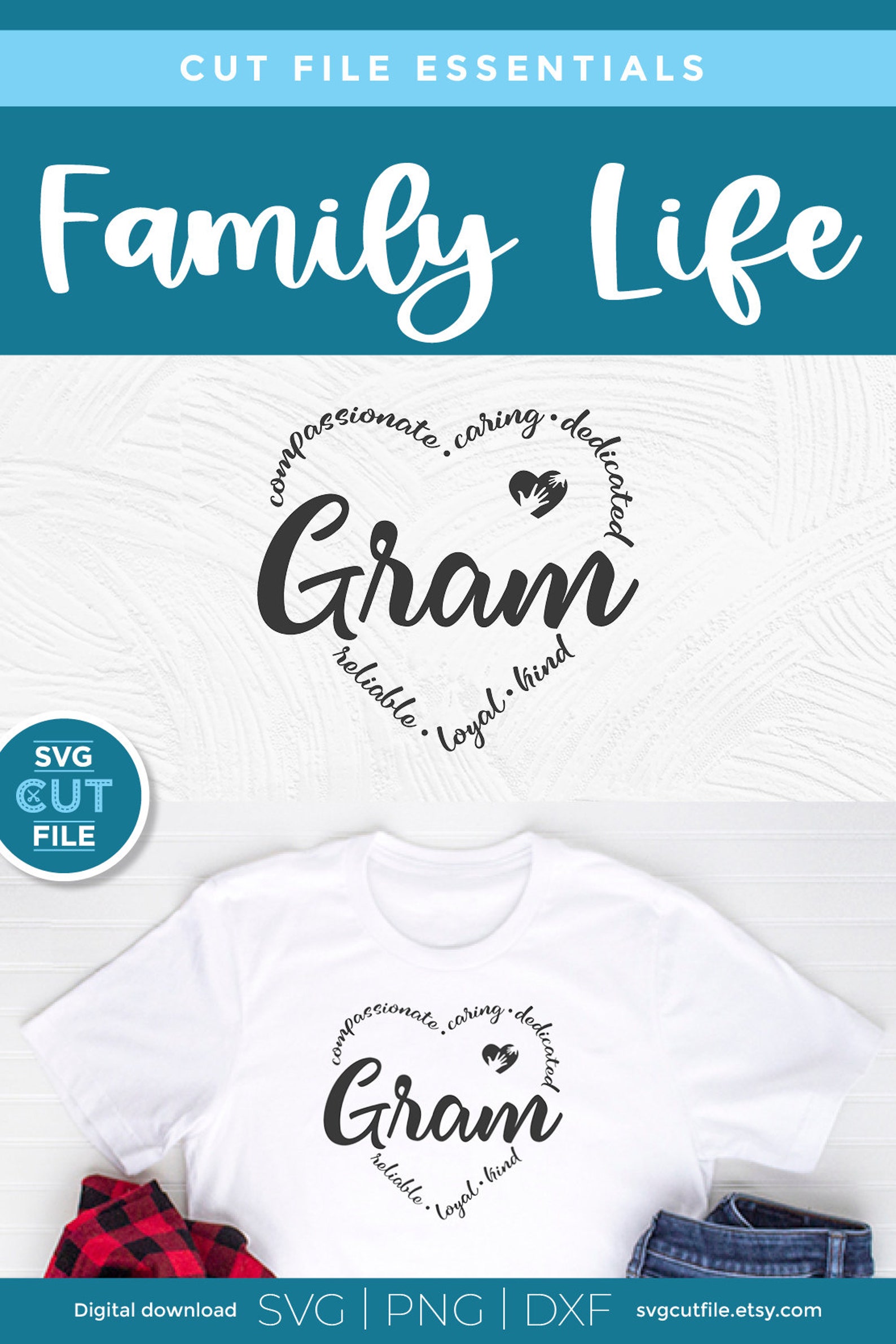 Gram Svg Gram Heart Svg Grandma Gram Svg Cute Gram Gift - Etsy