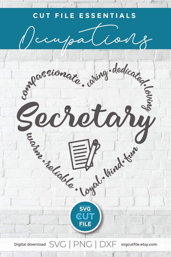 Secretary Svg School Secretary Svg Office Assistant Staff | Etsy