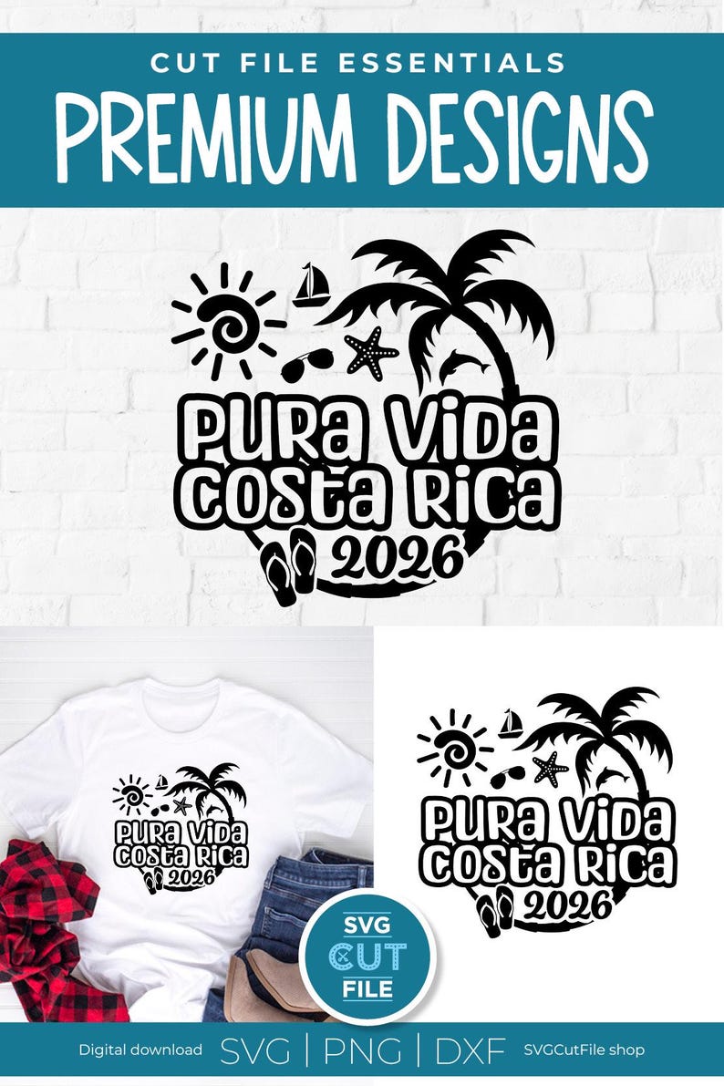 Costa Rica SVG, Pura Vida Costa Rica, 2026 SVG, Vacation Png, Costa ...