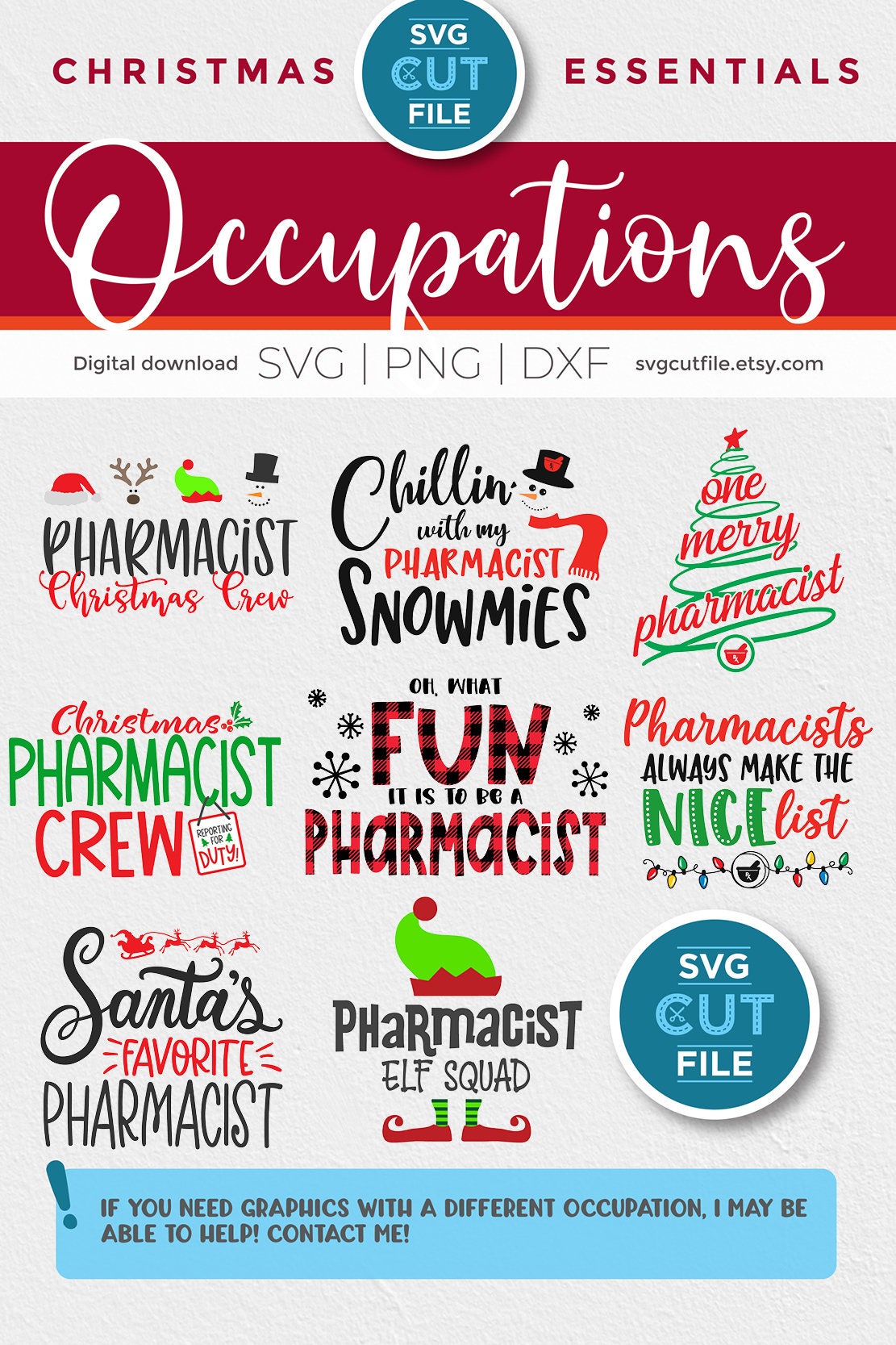 Christmas Pharmacist Svg Bundle Pharmacist SVG Pharmacist - Etsy