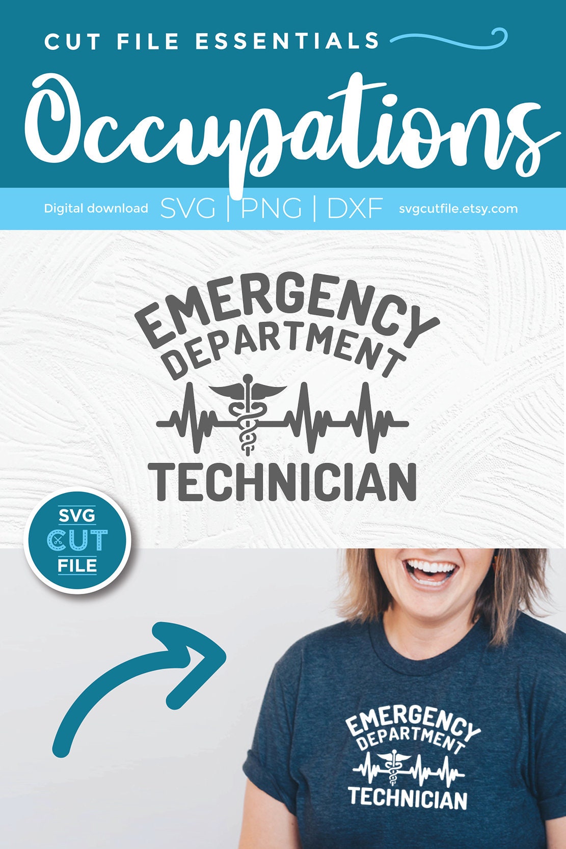 ER Tech Svg Emergency Department Technician Emergency Room - Etsy
