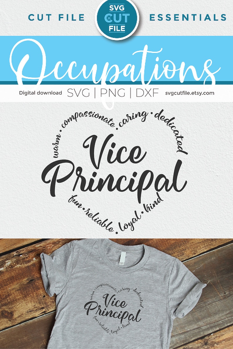 Vice Principal Svg Assistant Principal Svg Heart Svg Middle | Etsy