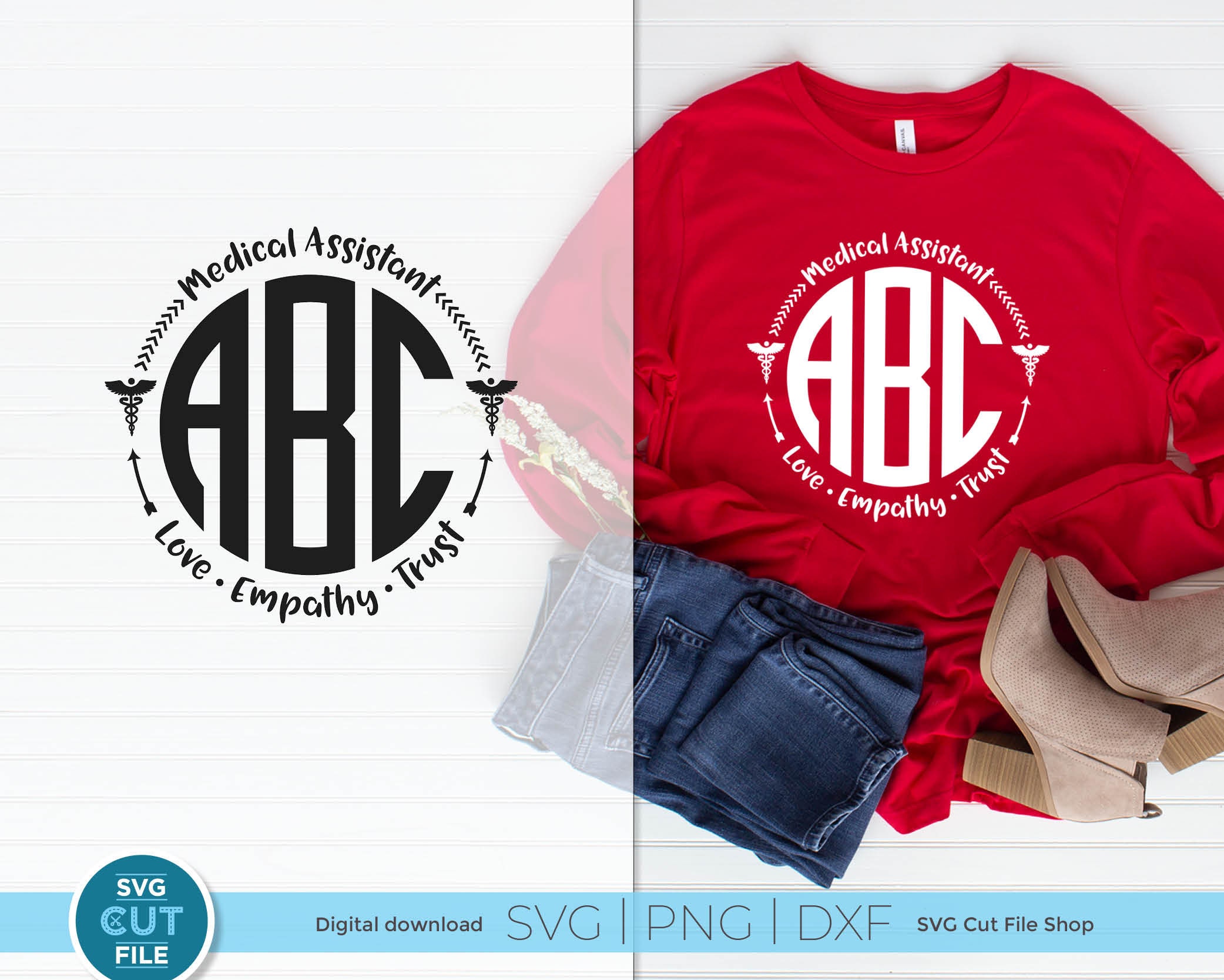 Medical Assistant Svg MA Svg MA Monogram Frame Monogram - Etsy