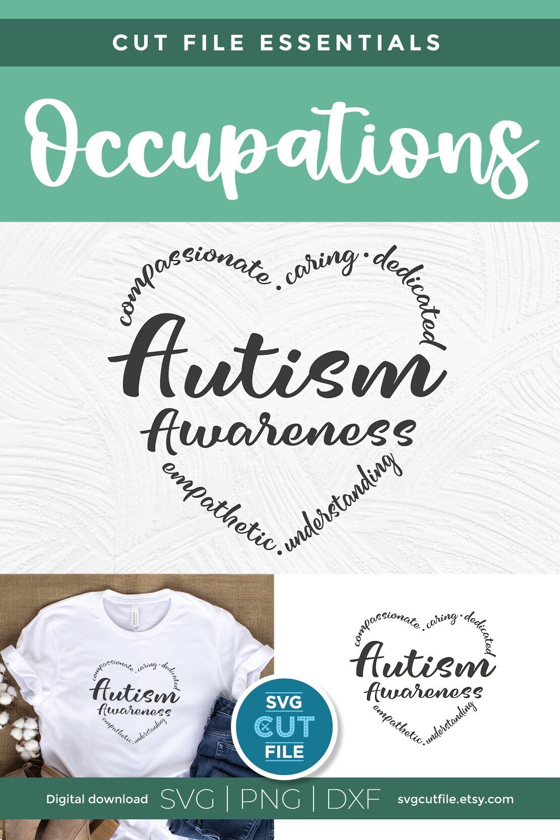 Autism Svg Autism Awareness Svg Heart Svg Autistic - Etsy