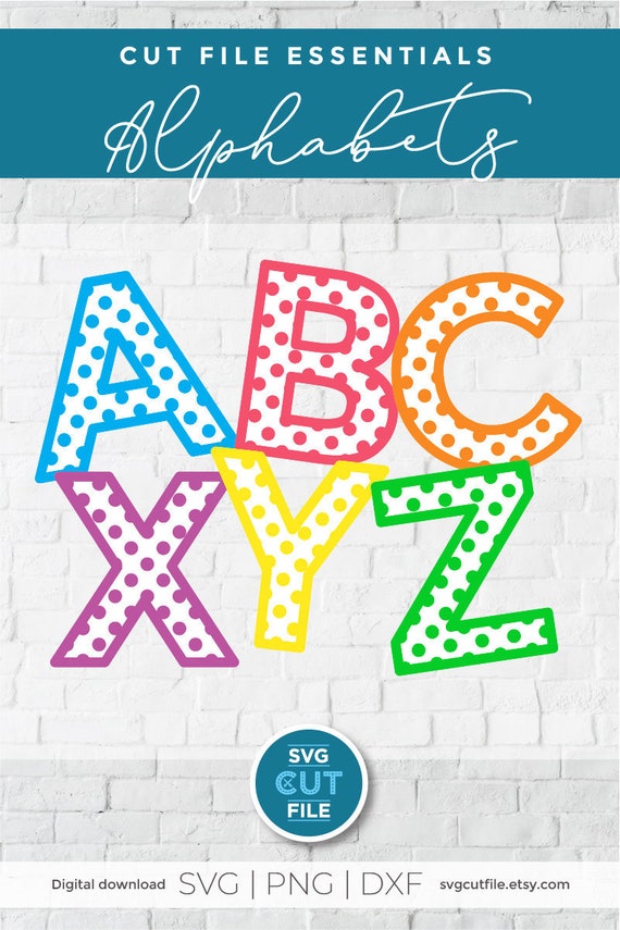Polka Dot Alphabet Bubble Letters