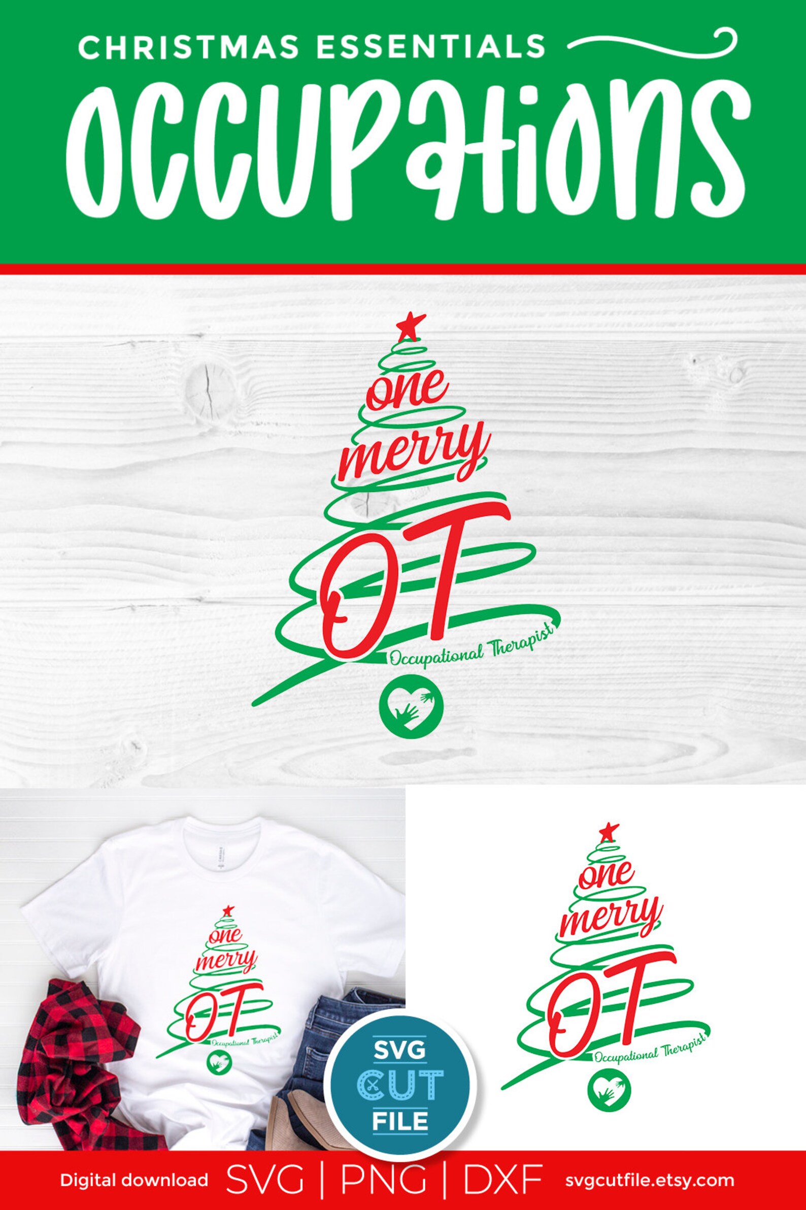 Christmas Occupational Therapist Svg One Merry Occupational | Etsy