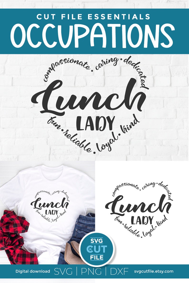 Lunch Lady Svg Lunchlady Svg Cafeteria Worker Lunch Team Etsy