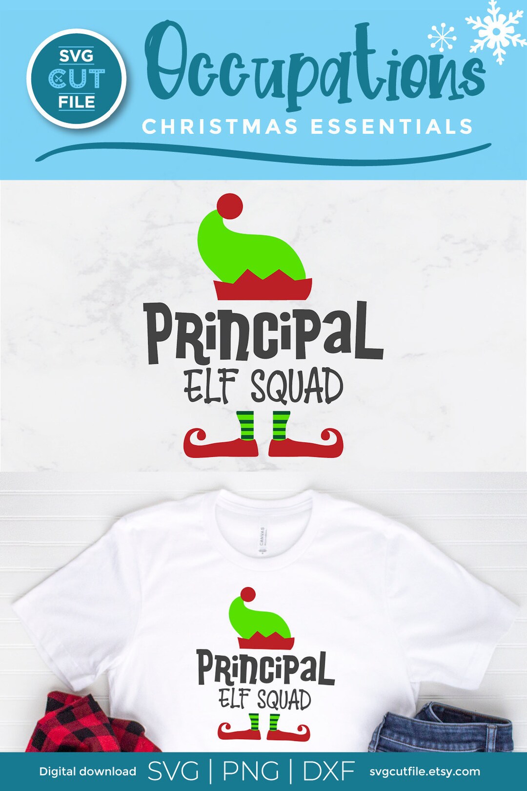 Christmas Principal Svg, Principal Elf Svg, Svg Dxf, Xmas Holiday ...