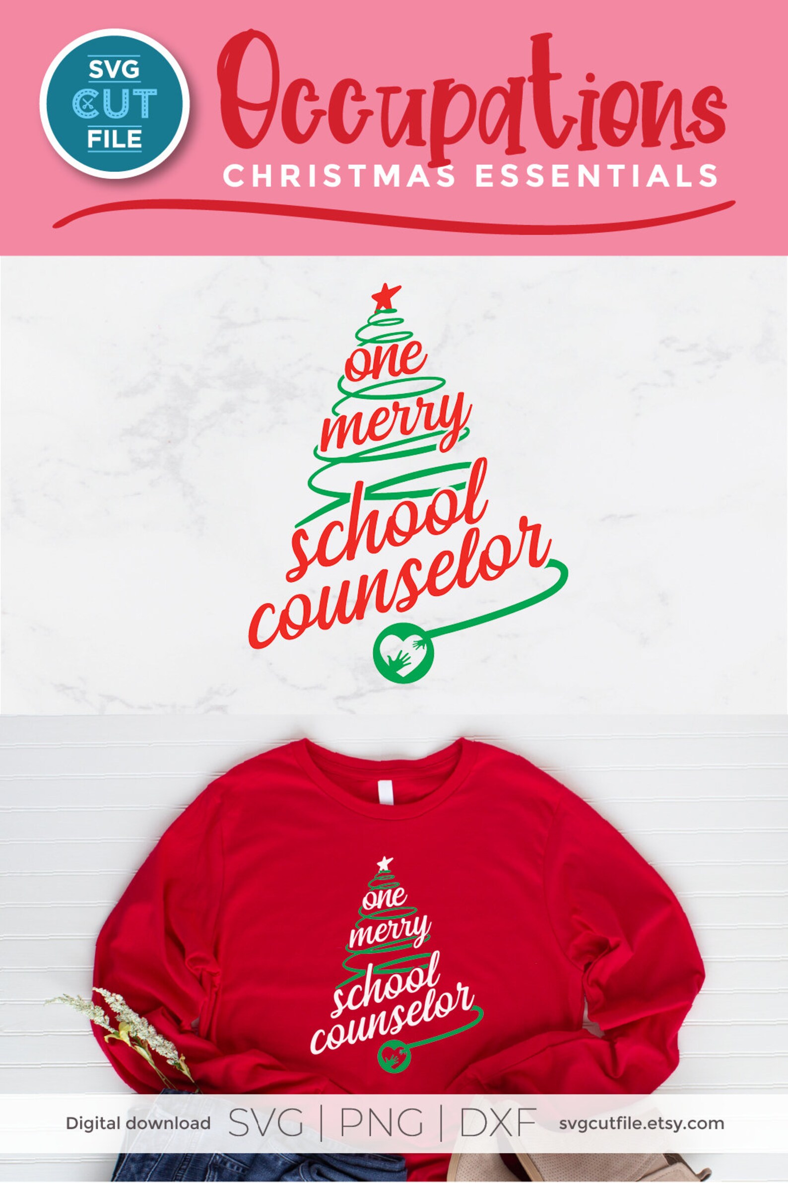 Christmas School Counselor Svg, One Merry Counselor, Holiday School ...