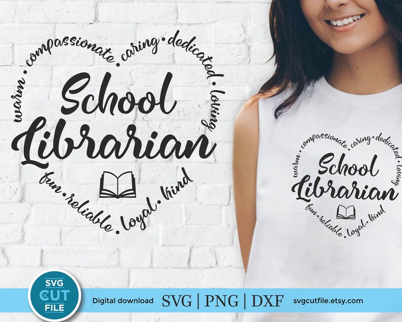 School Librarian Svg Librarian Svg Library Svg School - Etsy