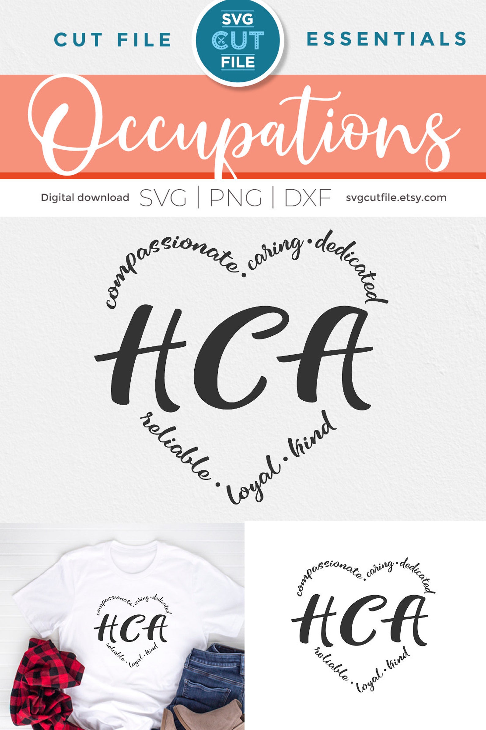 HCA Svg Health Care Aid HCA Heart Svg Health Care Aide Svg | Etsy