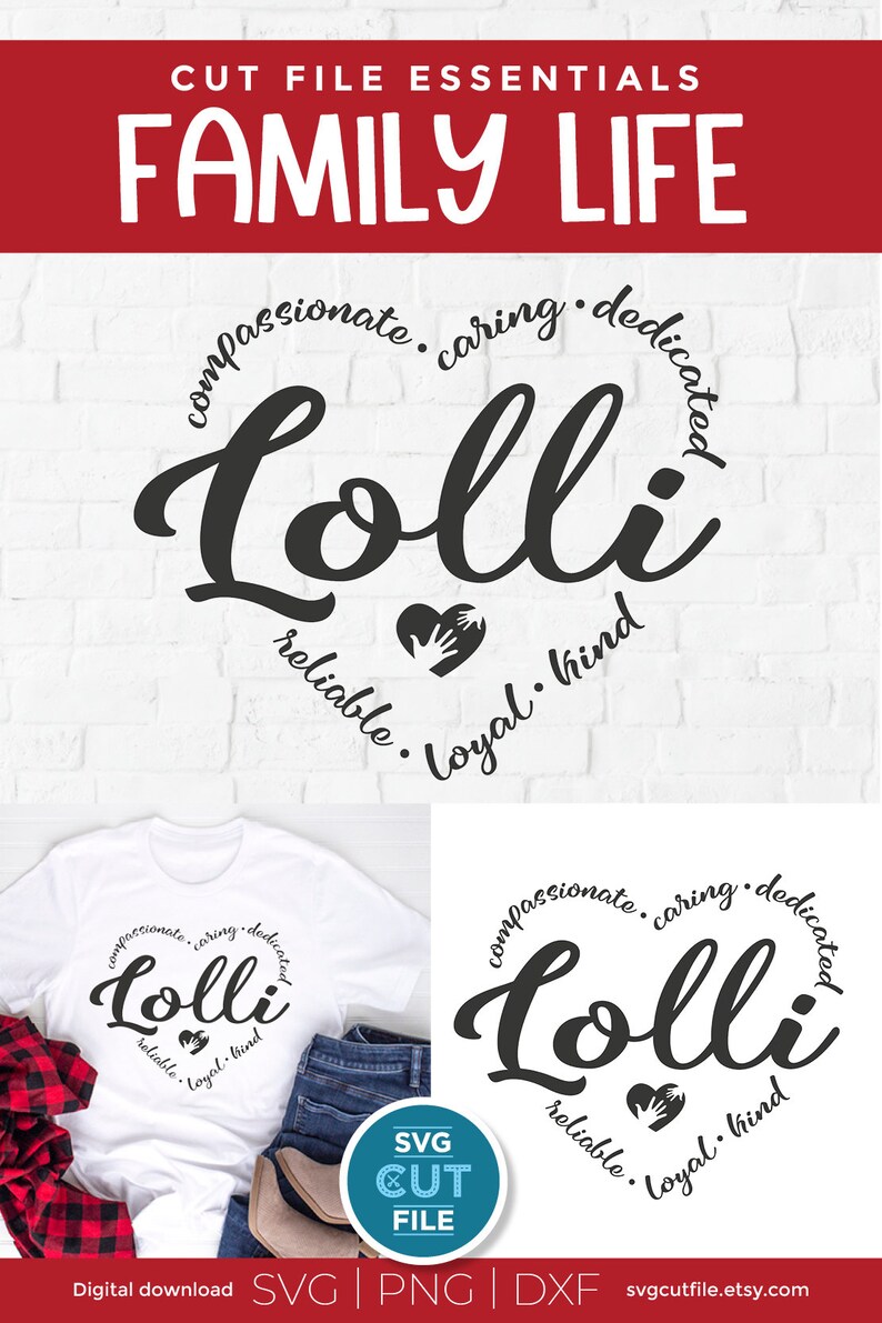 Lolli Svg Lolli Heart Svg Grandma Lolli Svg Cute Lolli | Etsy