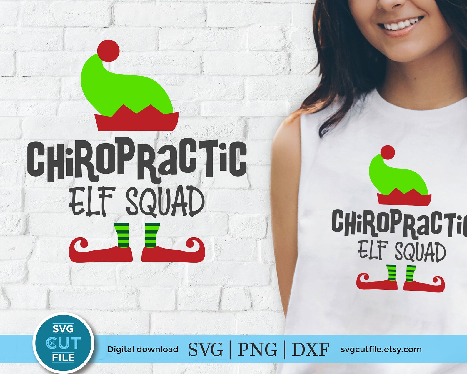 Christmas Chiropractor Svg, Chiropractor Elf Svg, Holiday, Svg Dxf Png ...