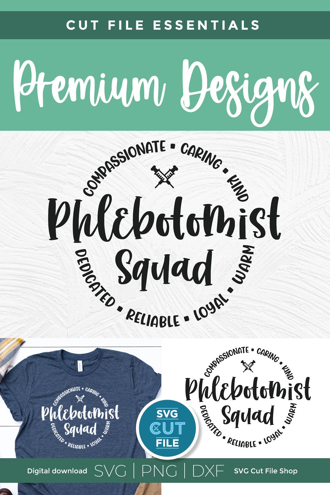 Phlebotomist Squad Svg, Phlebotomy Svg, Squad, Round Circle, for Men or ...