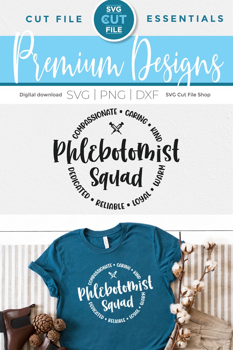 Phlebotomist Squad Svg, Phlebotomy Svg, Squad, Round Circle, for Men or ...