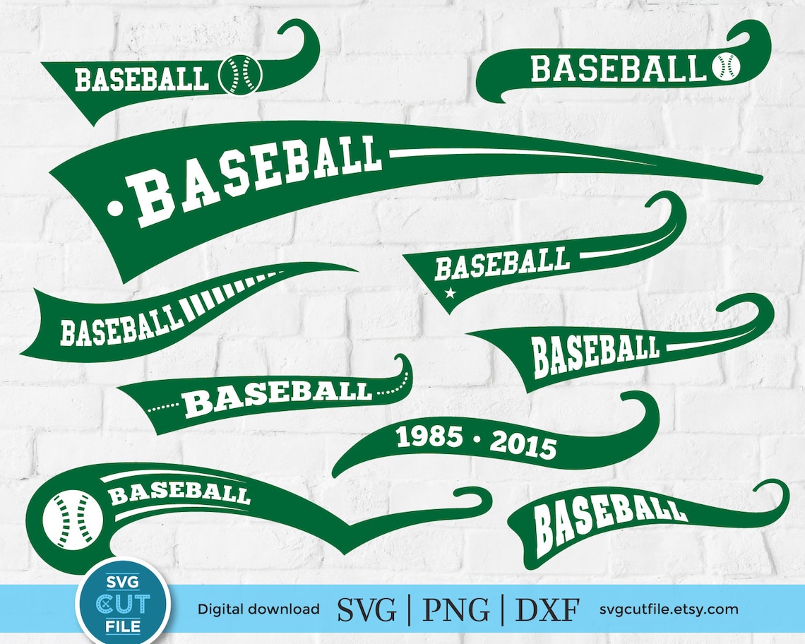Baseball Text Tail SVG Bundle Set of 10 Text Tail Svg Cut | Etsy