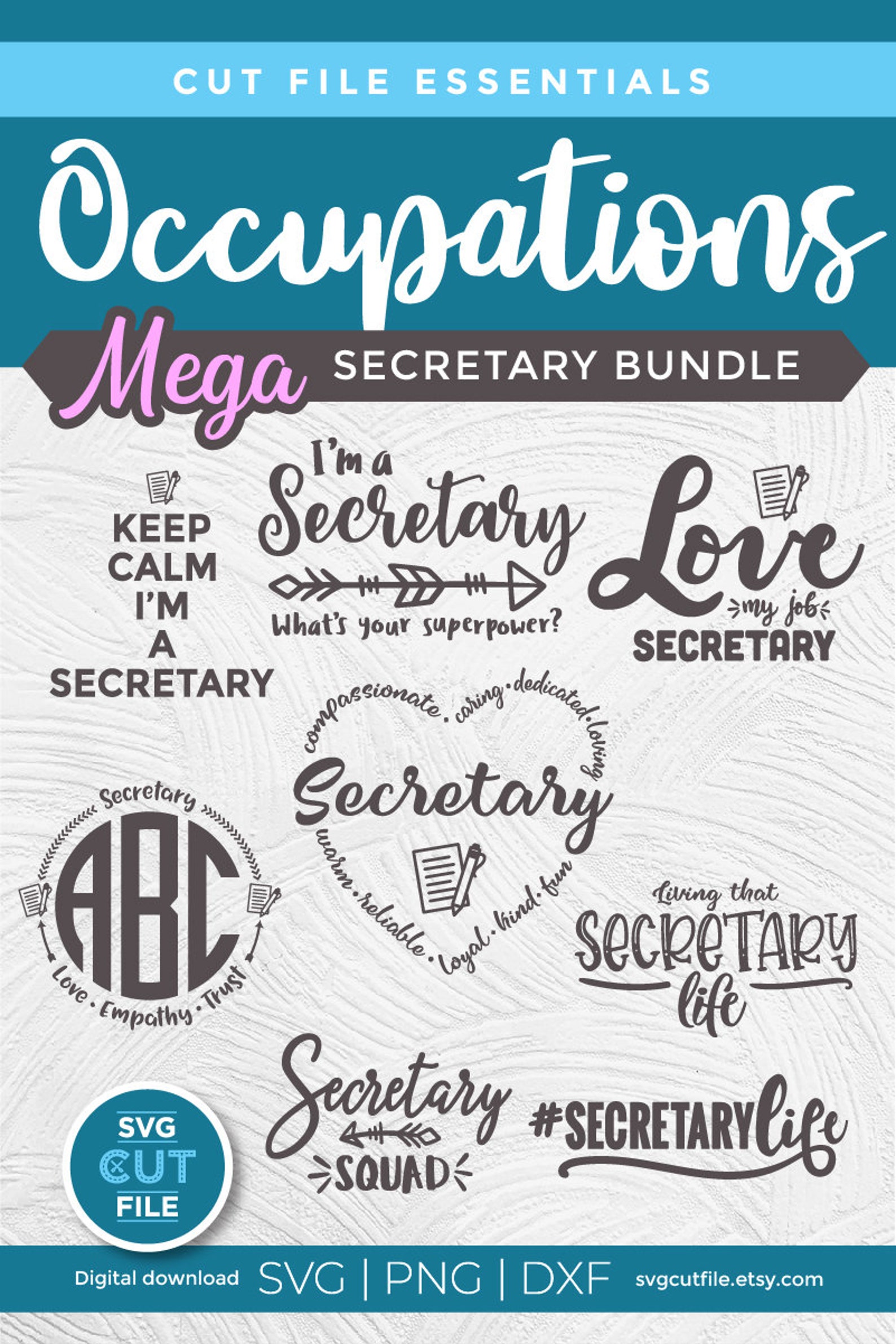 Secretary Svg, School Secretary Bundle Svg, Secretary Collection Pack ...