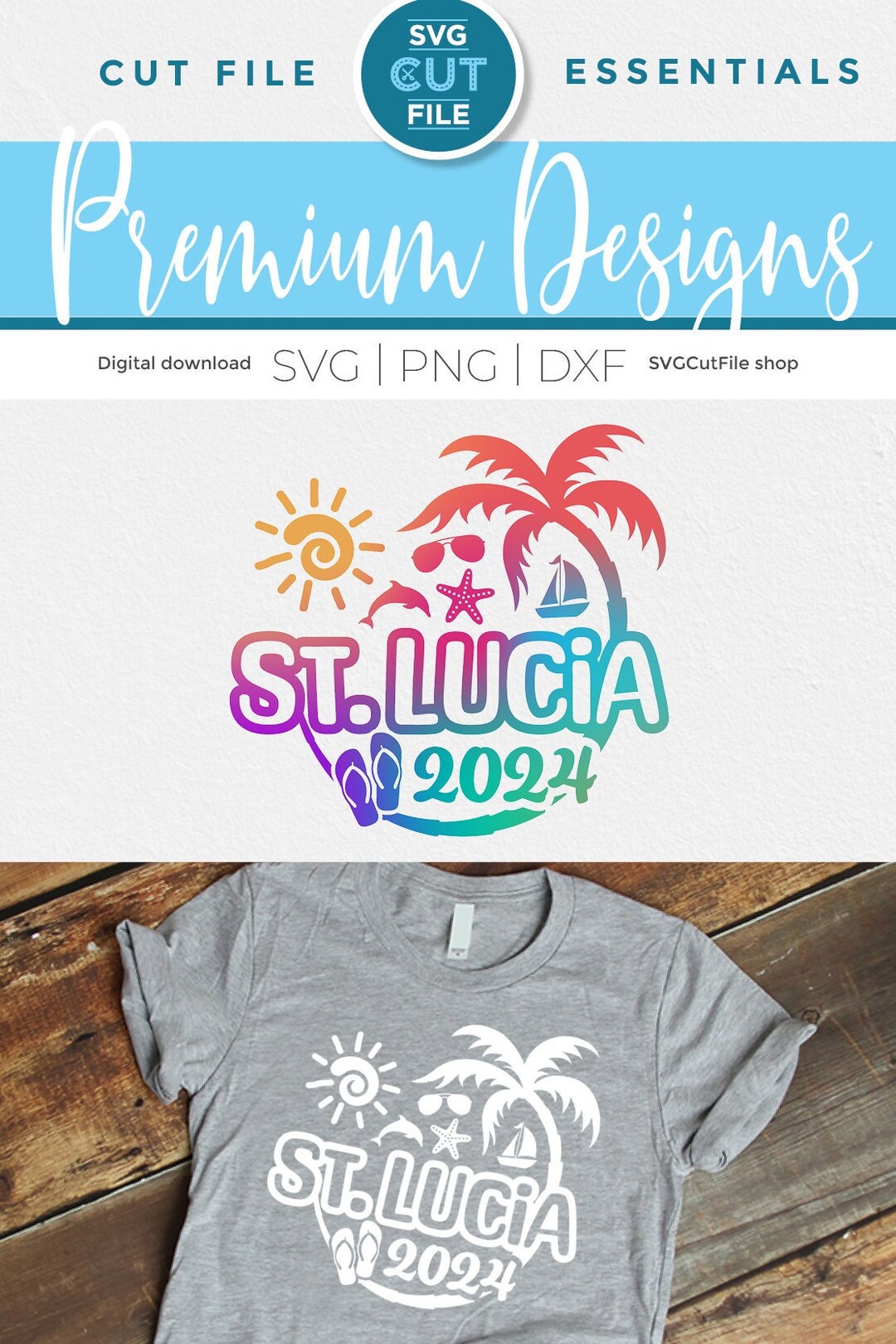 St. Lucia SVG, St. Lucia Vacation, 2024 Svg, St. Lucia PNG, Sublimation, Family Tropical Trip ...