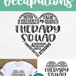 Therapy Squad Svg, Speech Occupational, Physical Pathology, Therapist ...