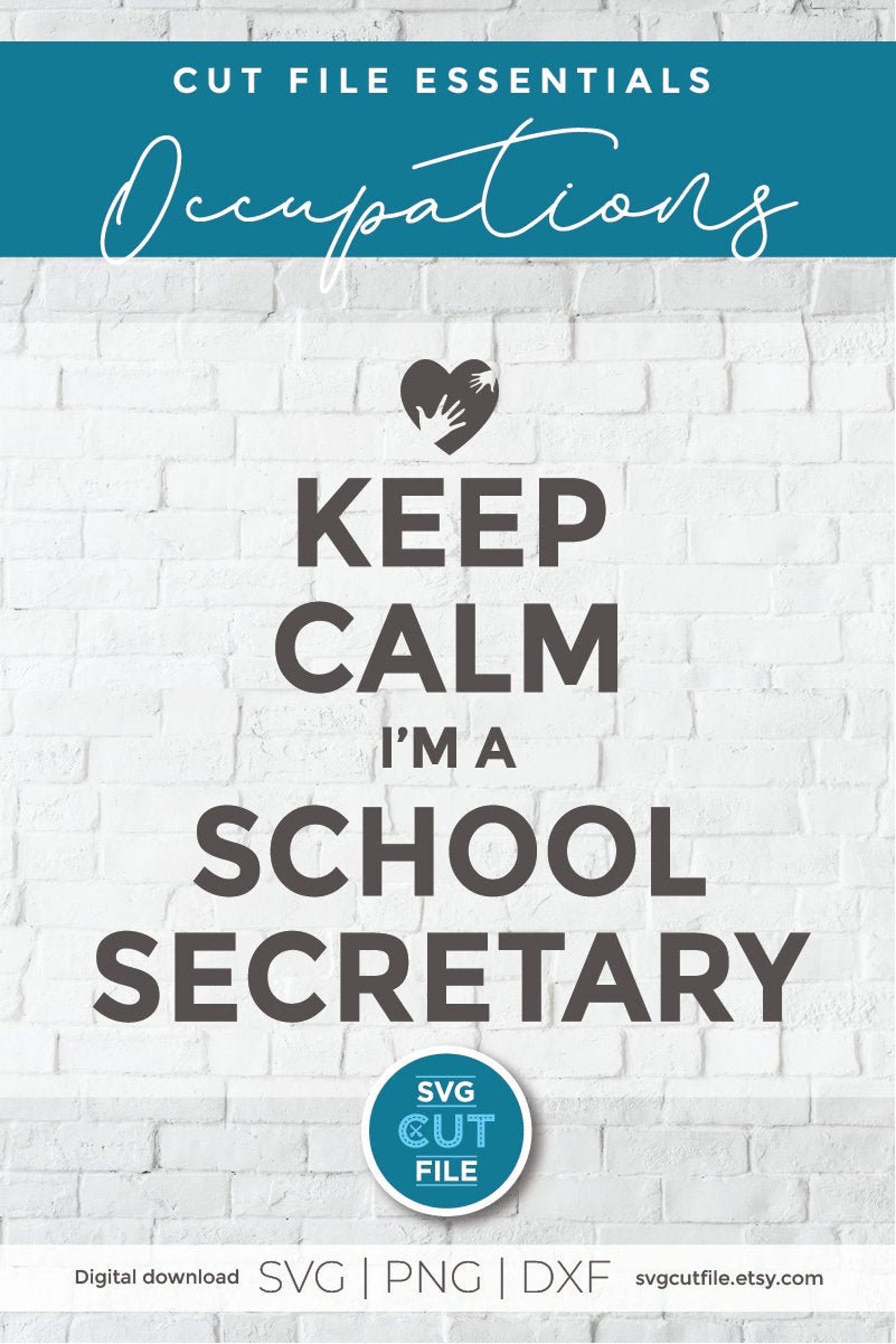 School Secretary Svg Secretary Svg Keep Calm Svg Office | Etsy