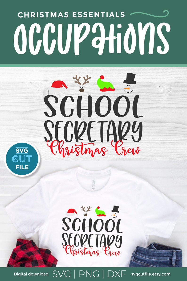 Christmas School Secretary Svg School Secretary Christmas | Etsy