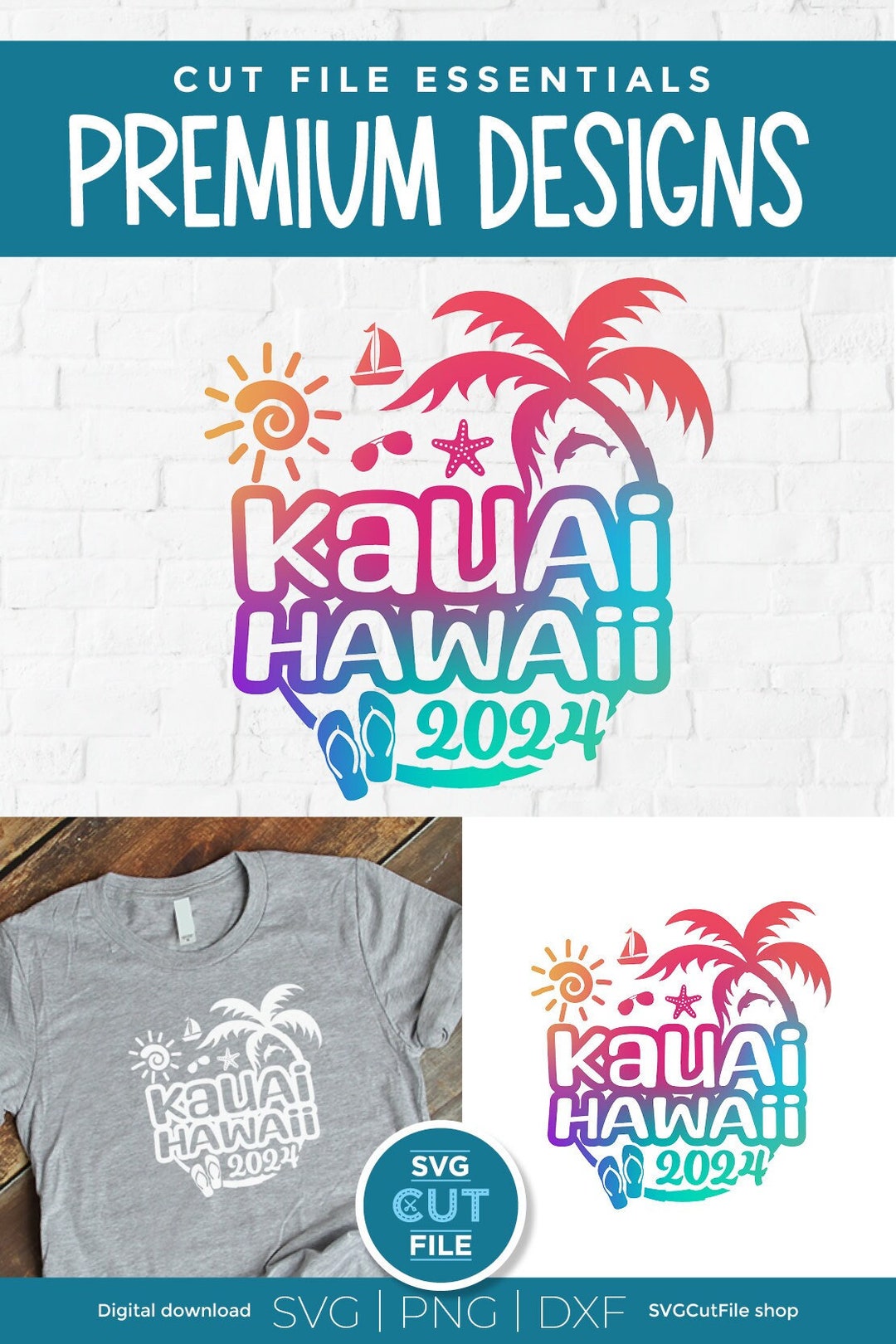 Kauai Hawaii SVG, Vacation, 2024 Svg, Hawaii PNG, Png for Sublimation ...