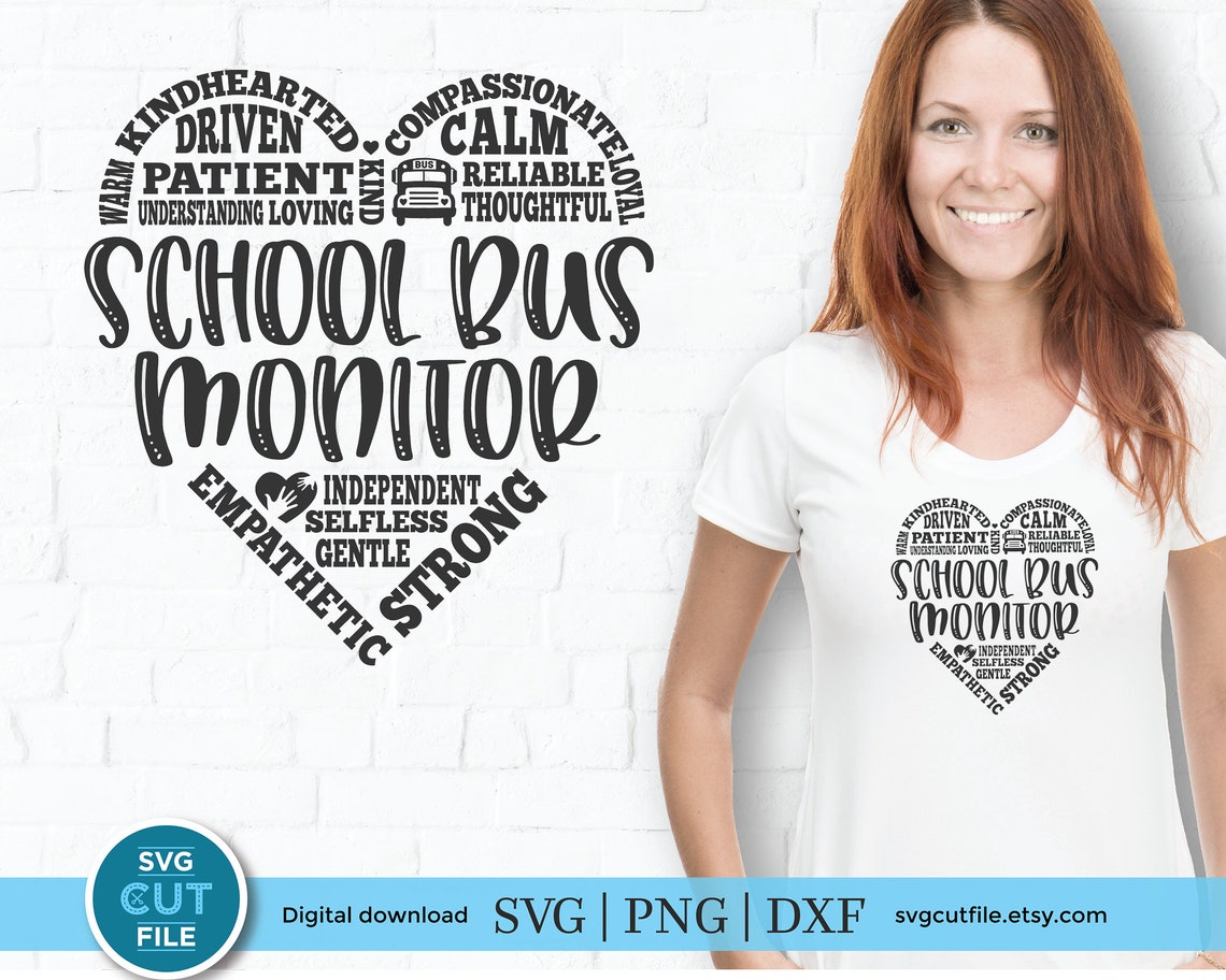 School Bus Monitor svg School Bus Attendant schoolbus | Etsy