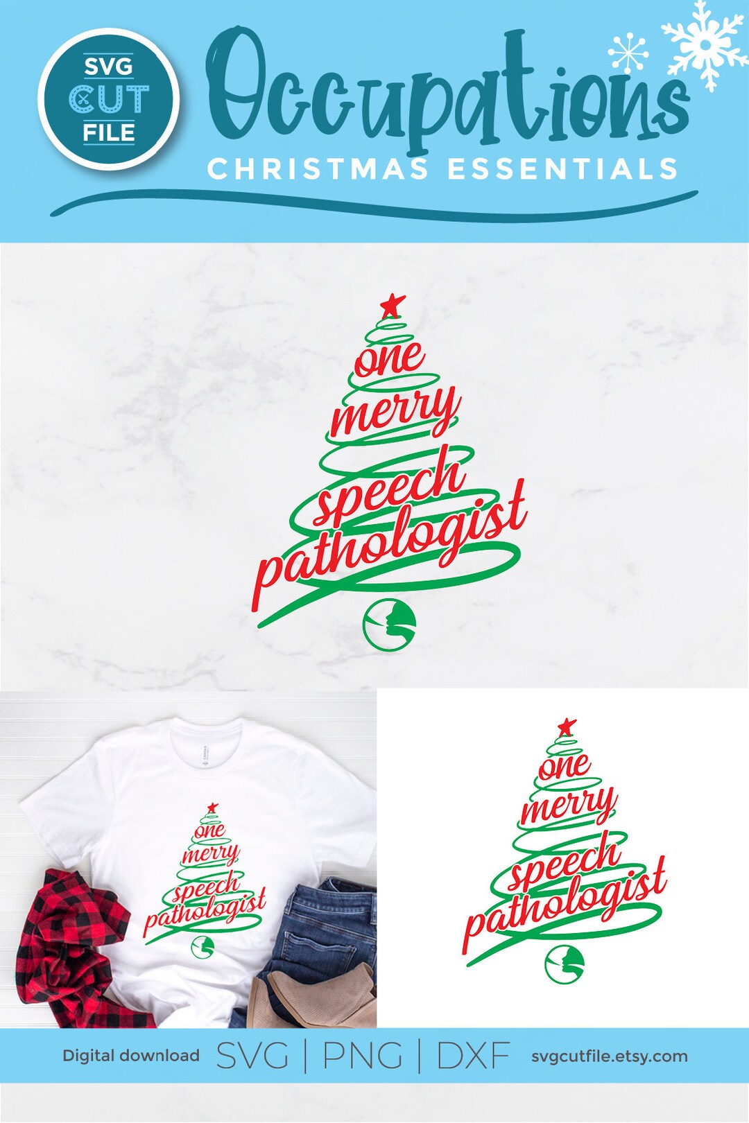 Christmas Speech Pathologist Svg, One Merry Speech Pathologist Svg ...