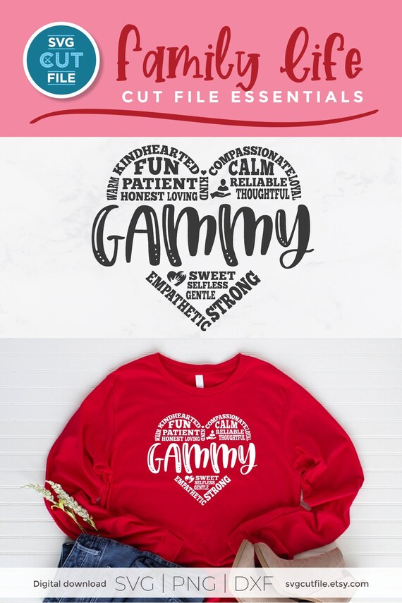 Gammy Svg Gammy Heart Svg Grandma Gammy Svg Cute Gammy - Etsy