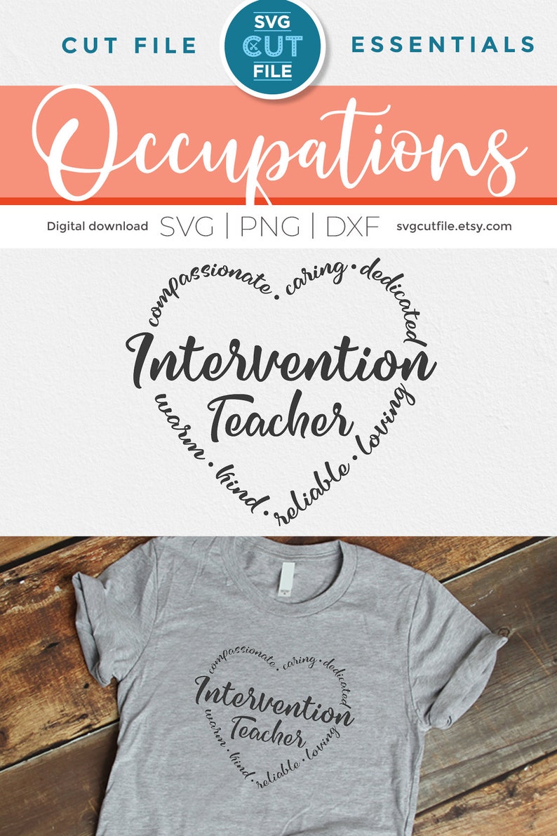 Intervention Teacher Svg Intervention Specialist Academic - Etsy