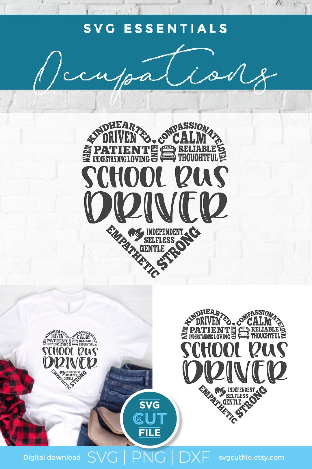 Bus Driver Svg, Schoolbus Driver Svg, Appreciation, Svg Dxf Png, School ...