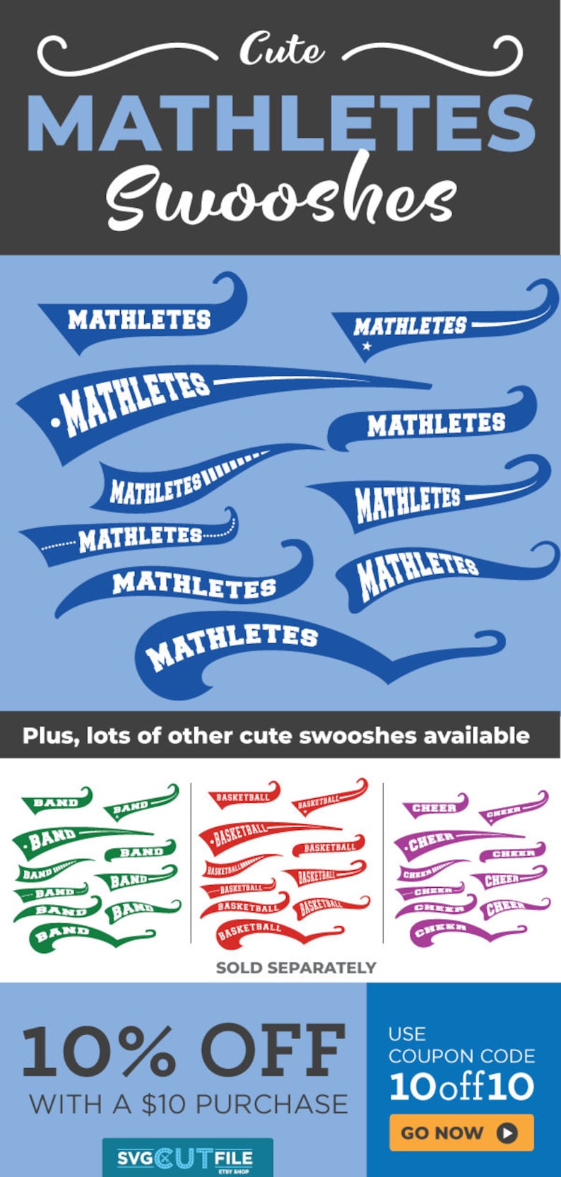 Mathlete Svg Mathletes Svg Math Svg Swoosh Svg Underline | Etsy