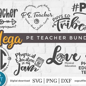 PE Teacher Svg, Physical Education Svg, Phys Ed Teacher Svg, Svg Bundle ...