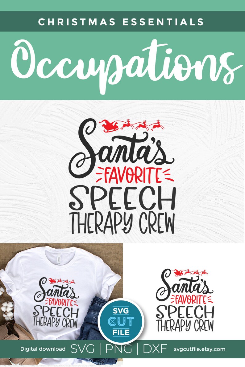 Christmas Speech Therapy Svg Santas Favorite Speech Therapy - Etsy
