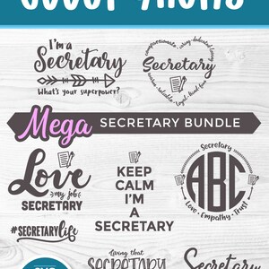 Secretary Svg, School Secretary Bundle Svg, Secretary Collection Pack ...