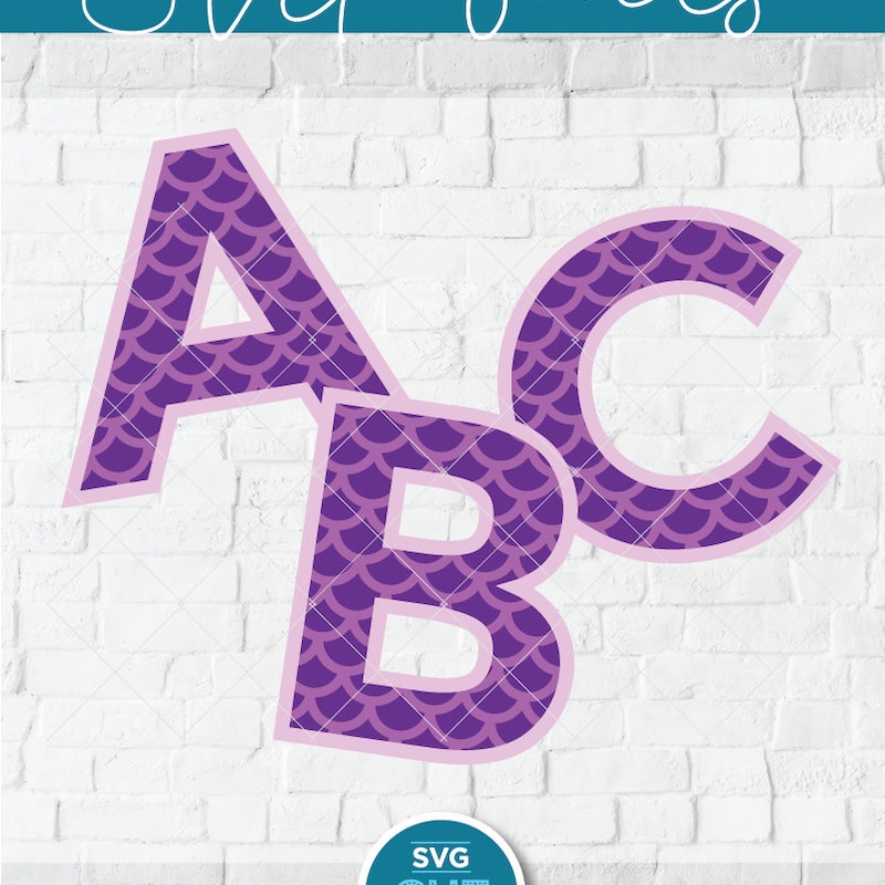 Mermaid Font Svg - Etsy