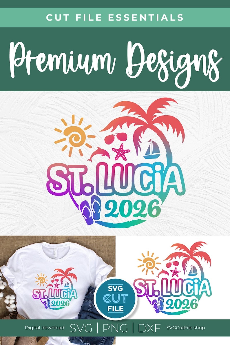 St. Lucia SVG, St. Lucia Vacation, 2026 Svg, St. Lucia PNG, Sublimation ...