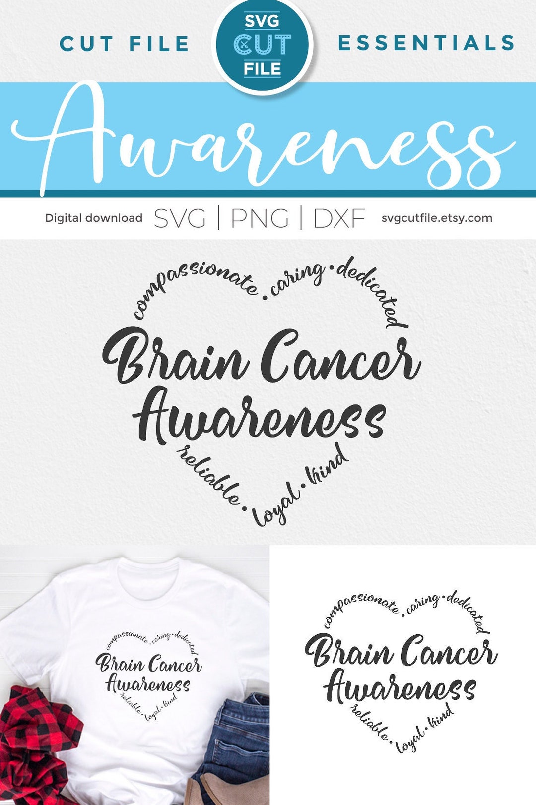 Brain Cancer Svg, Brain Cancer Awareness Svg, Svg Dxf Png, Awareness ...