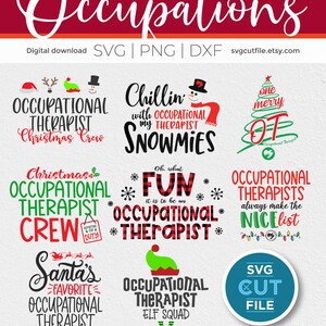 Christmas Occupational Therapist Svg Bundle, OT SVG, Occupational ...