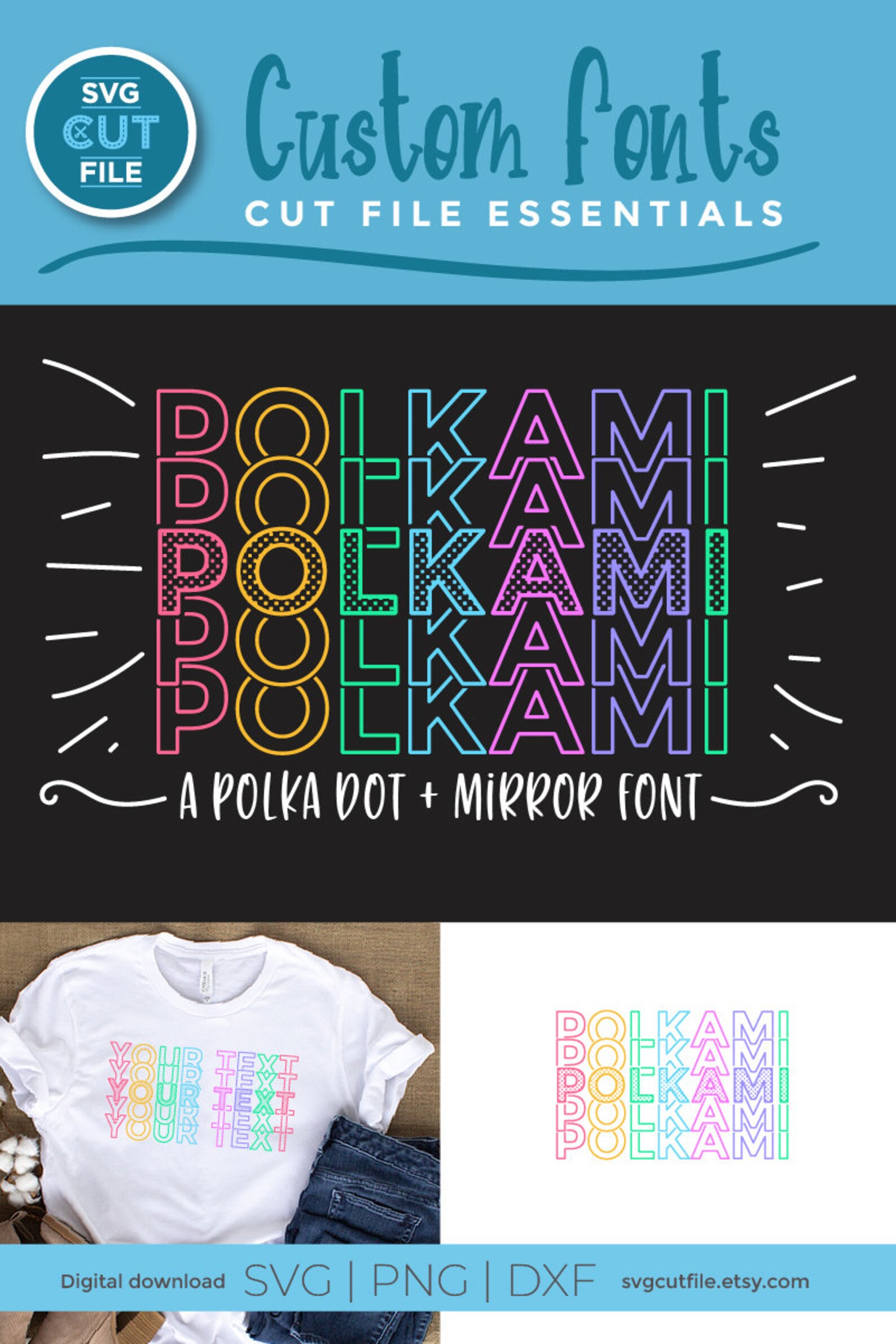 Stacked Font Mirror Font Stacked Letters Cricut Otf - Etsy