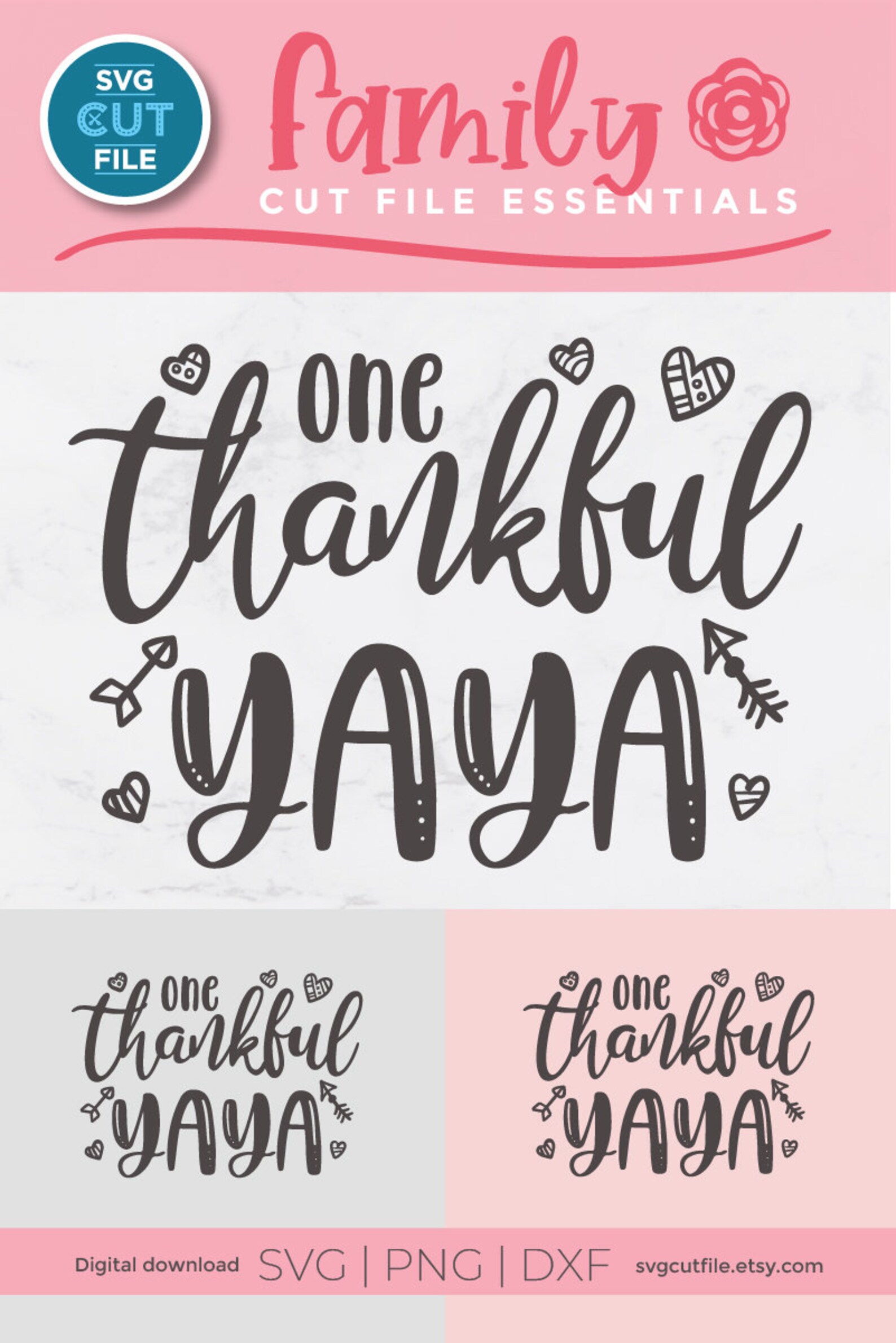 Yaya Svg One Thankful Yaya Svg Be a Yaya Cute Yaya Gift | Etsy