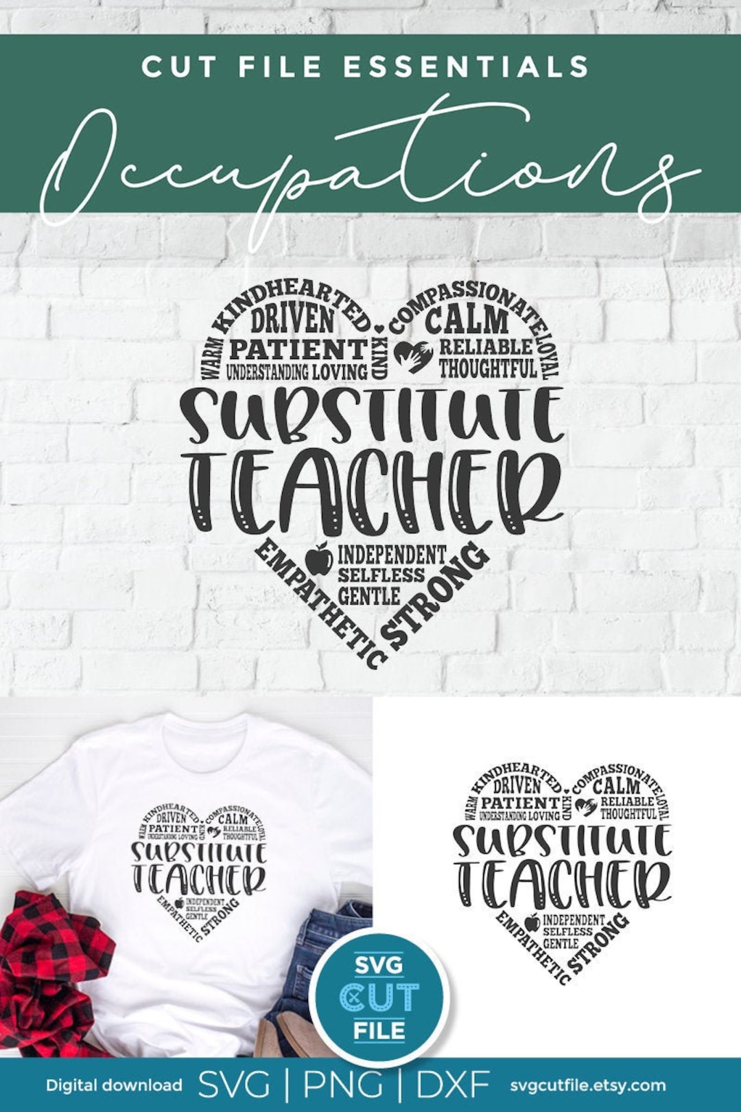 Substitute Teacher Svg, Teacher Appreciation Svg, Word Art, School Svg ...