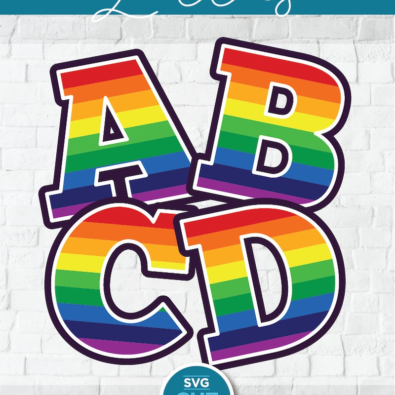 Rainbow Letters - Etsy